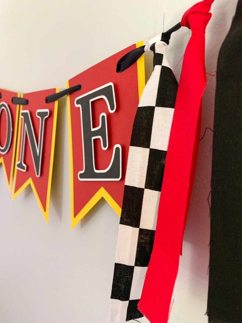 Red Yellow Racing Birthday Party, Race Car Birthday Party, Checkered ...