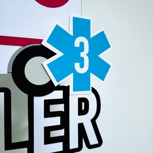 Ambulance Cake Topper, First Responders Birthday Decor, Paramedic ...