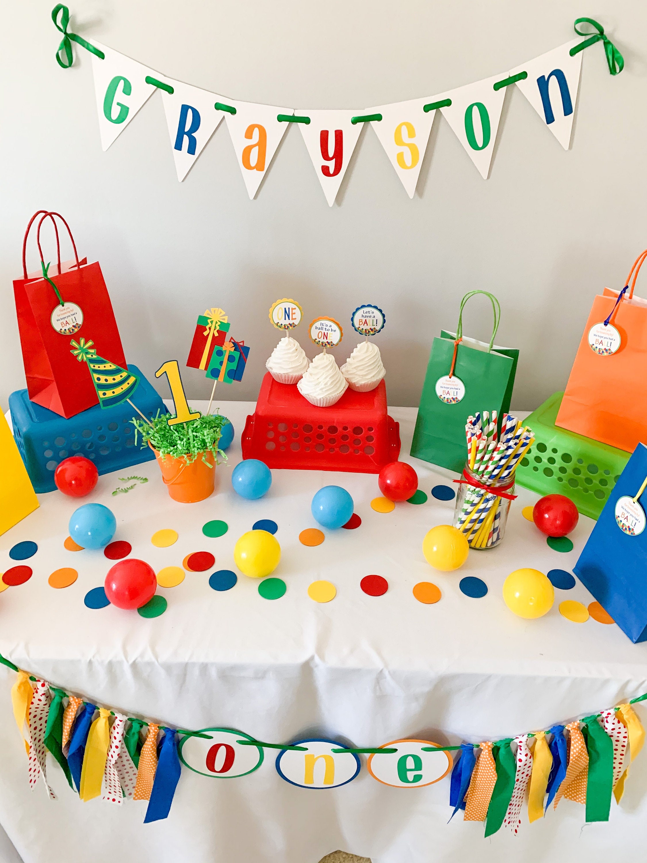 Let's Have a Ball Birthday Party Decorationsprimary | Etsy