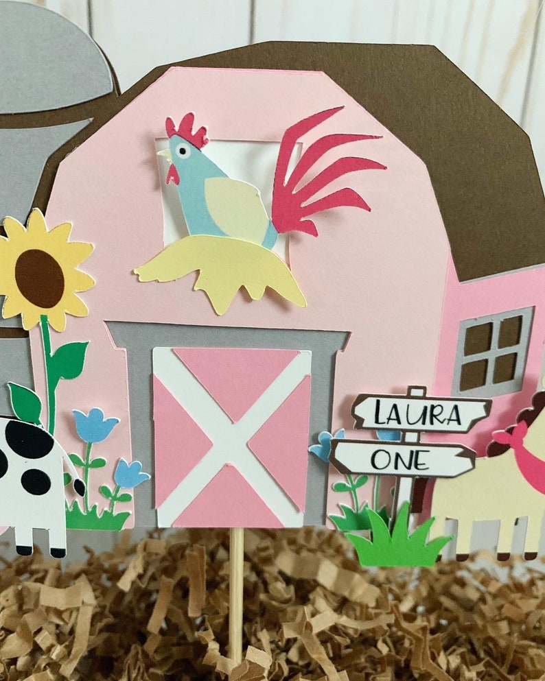 Barnyard Birthday Decorations Pink Barnyard Birthday Pink | Etsy