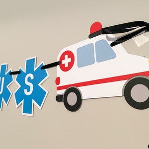 Ambulance Banner, EMS Week, Paramedic, Medical Ambulance Baby Shower ...
