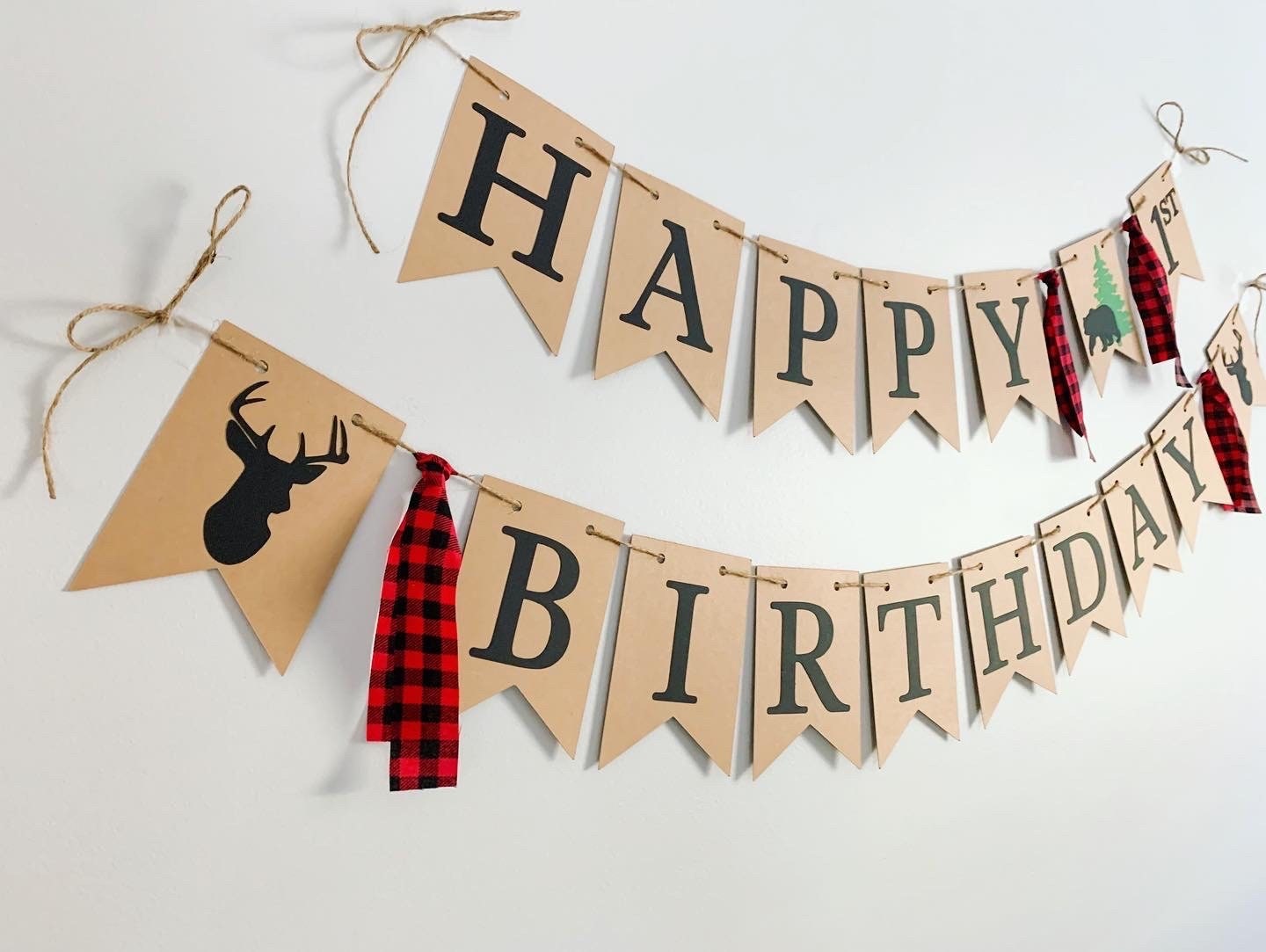Lumberjack first birthday decorations lumberjack happy | Etsy