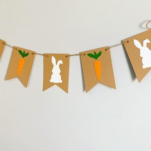 Easter Decorations, Easter Banner, Bunny and Carrot Banner, Bunny and ...