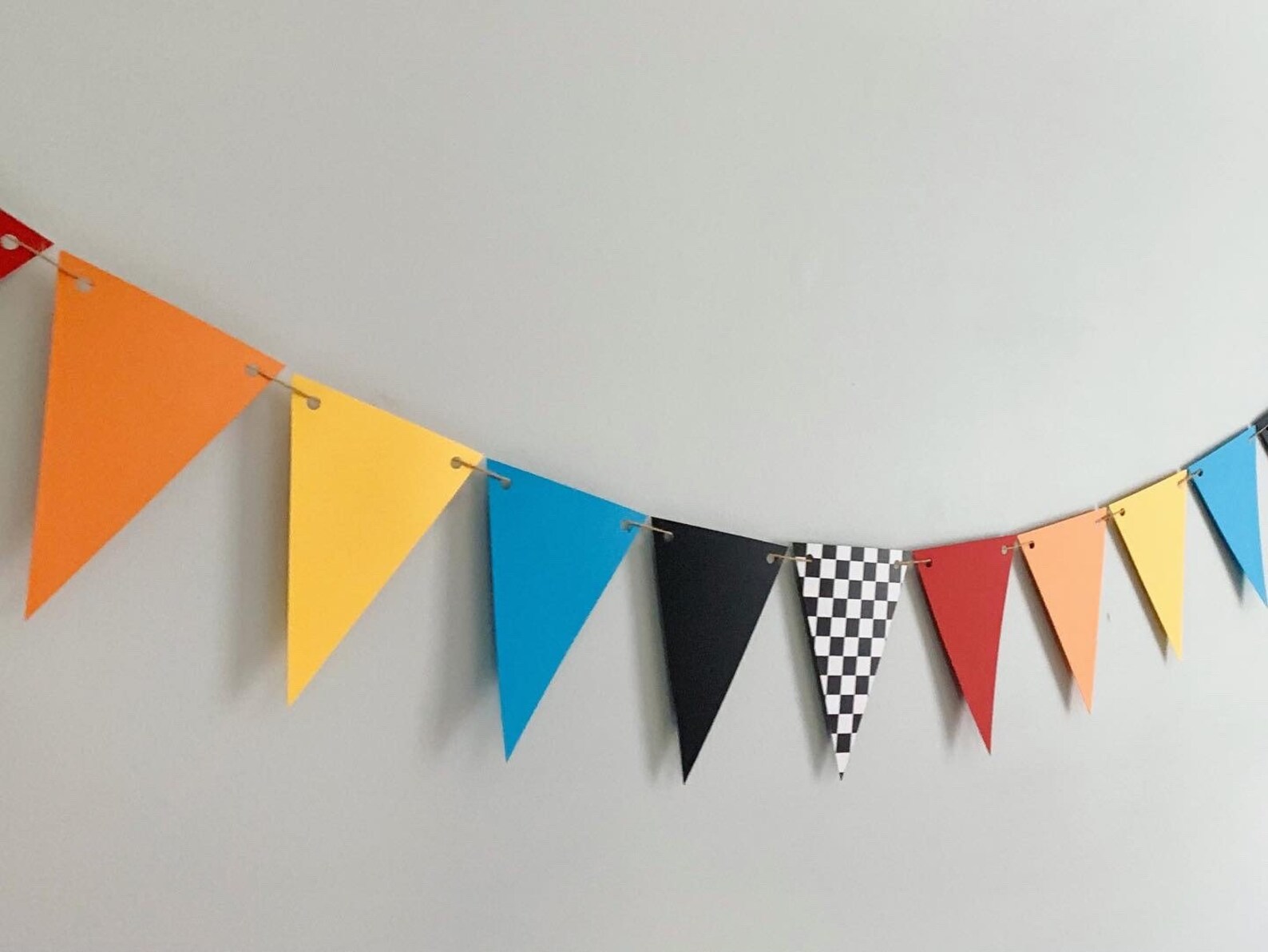 Racing Pennant Banner Race Car Birthday Decorations Monster - Etsy