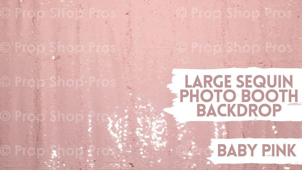 FREE SHIP Baby Pink Large Sequin Photo Booth Backdrop, Photo Booth ...