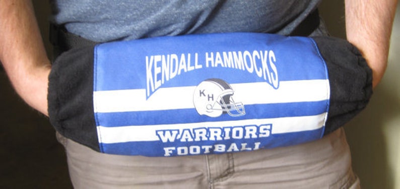 Custom Football Hand Warmer With Player Name and School Logo on ...