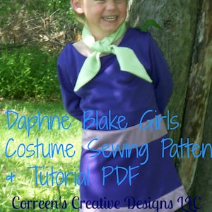 Child's Daphne Costume Sewing Pattern, Daphne Dress PDF Pattern, Scooby ...