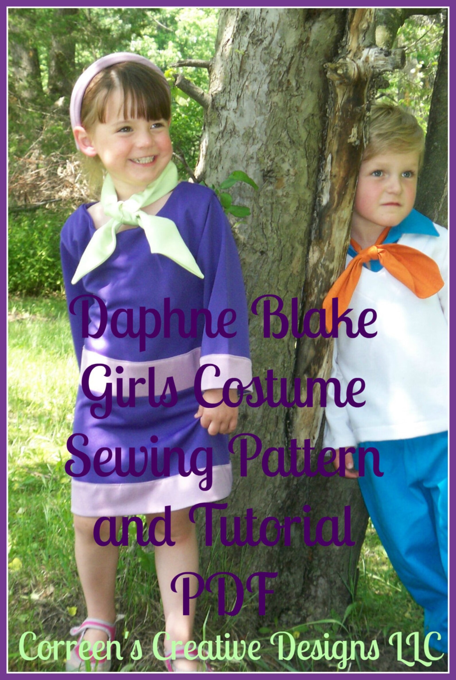 Child's Daphne Costume Sewing Pattern, Daphne Dress PDF Pattern, Scooby ...
