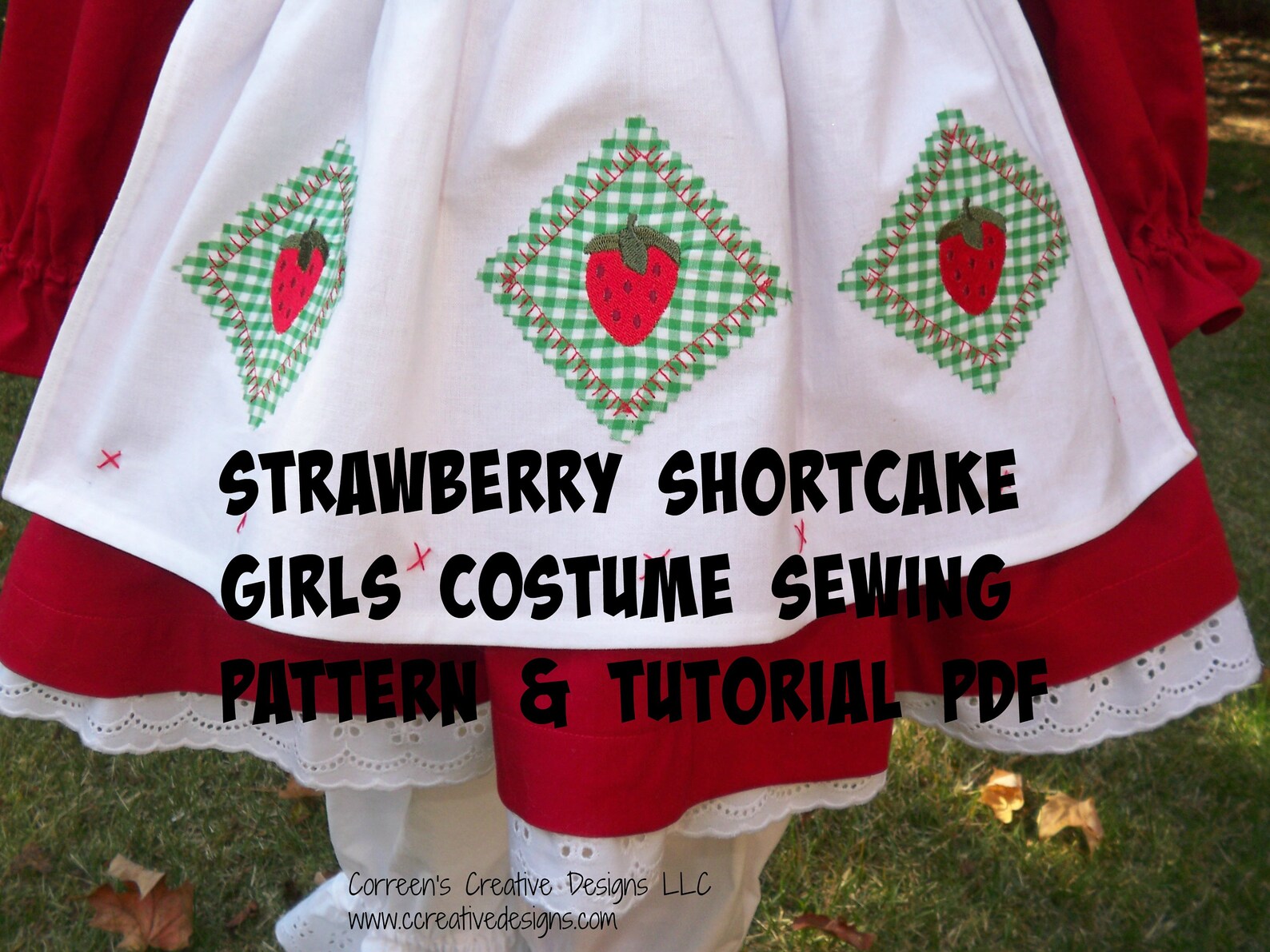 Strawberry Shortcake Dress Sewing Pattern - PDF - Girls Dress Sewing ...