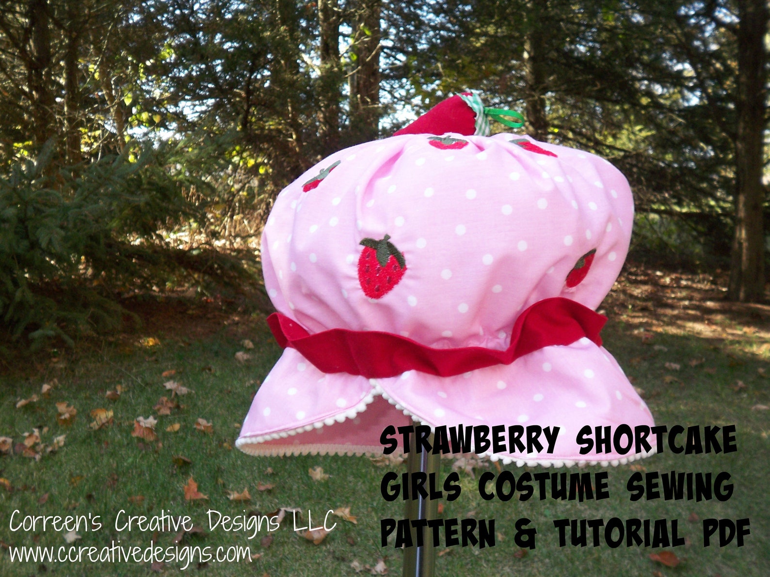 Strawberry Shortcake Dress Sewing Pattern - PDF - Girls Dress Sewing ...