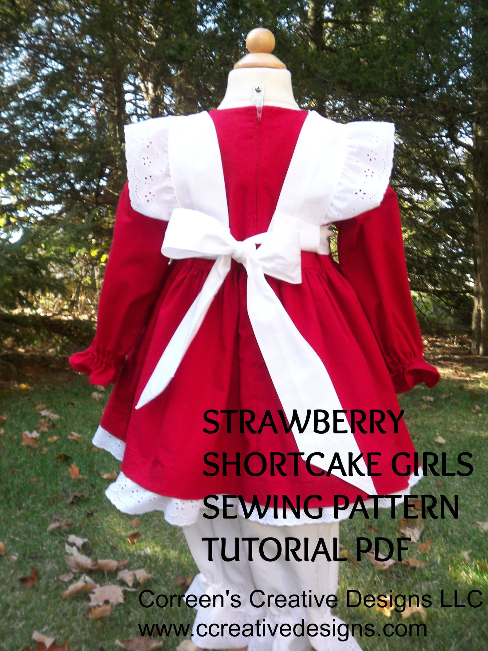 Strawberry Shortcake Dress Sewing Pattern - PDF - Girls Dress Sewing ...