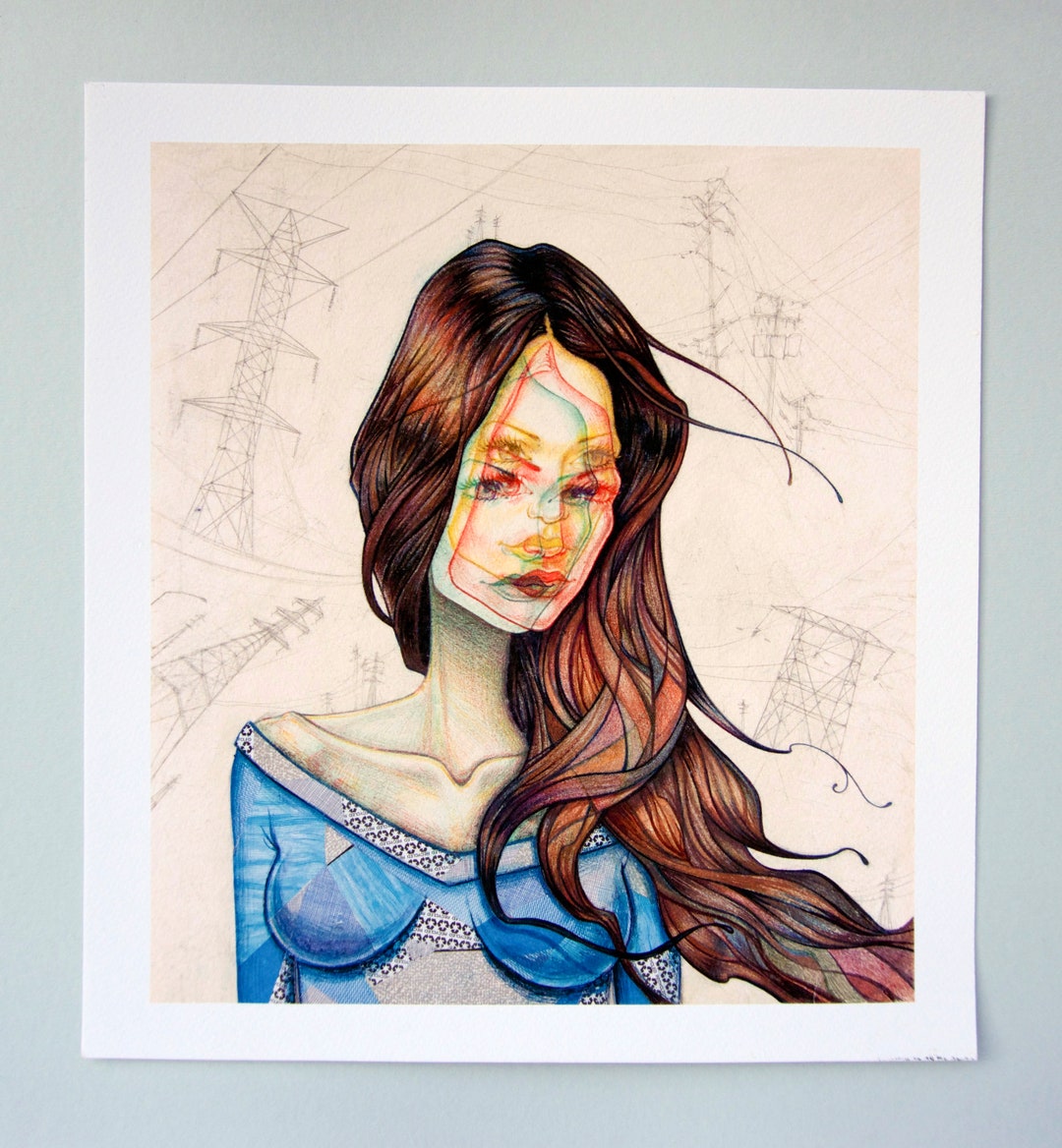 Colorful Art Print of a Chola. Woman Portrait of Chola Art. Feminist ...