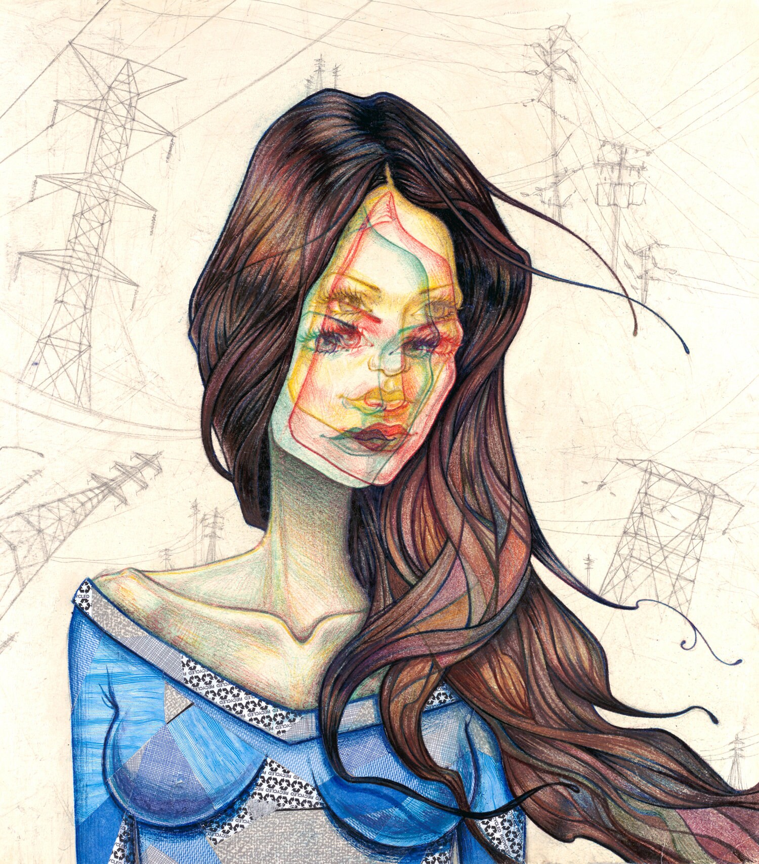 Colorful Art Print of a Chola. Woman Portrait of Chola Art. | Etsy