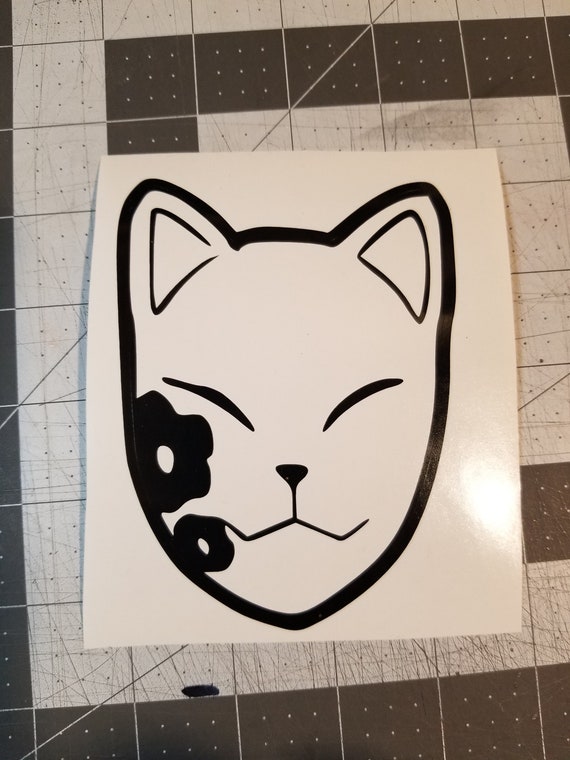 Anime Cat Mask Vinyl Decal Stickers | Etsy