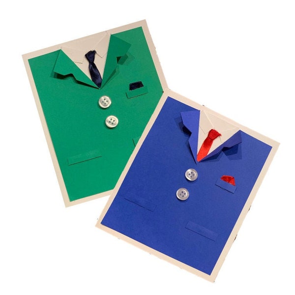 Suit and Tie Card - Etsy