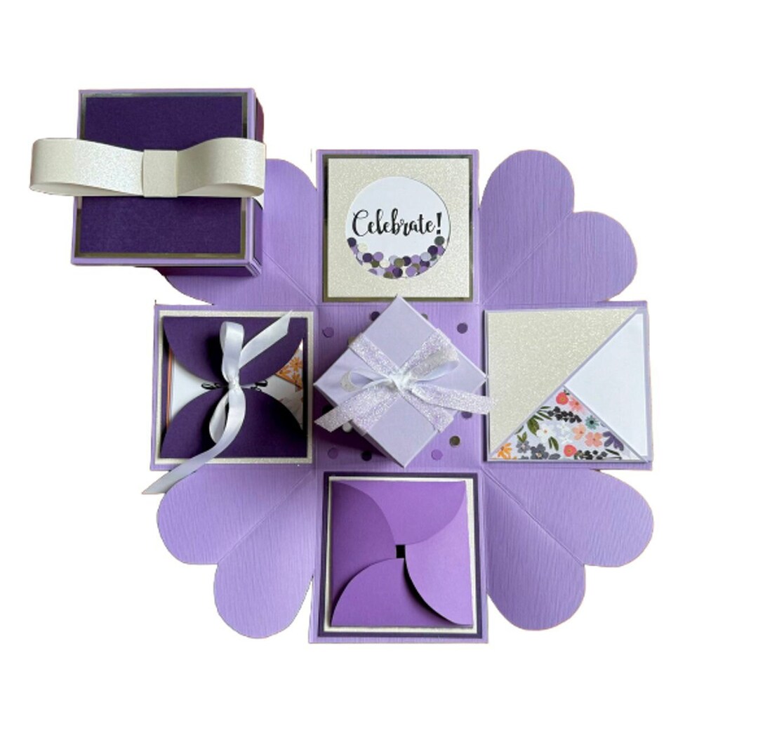 Birthday Theme Explosion Box (customizable, 3D, Pop-up Card, Handmade ...