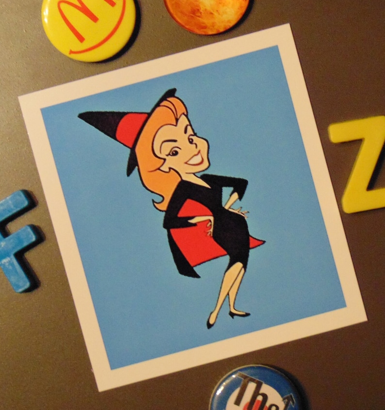 2 BEWITCHED TV Fridge Magnets Classic 1960's Television Show Open Good ...