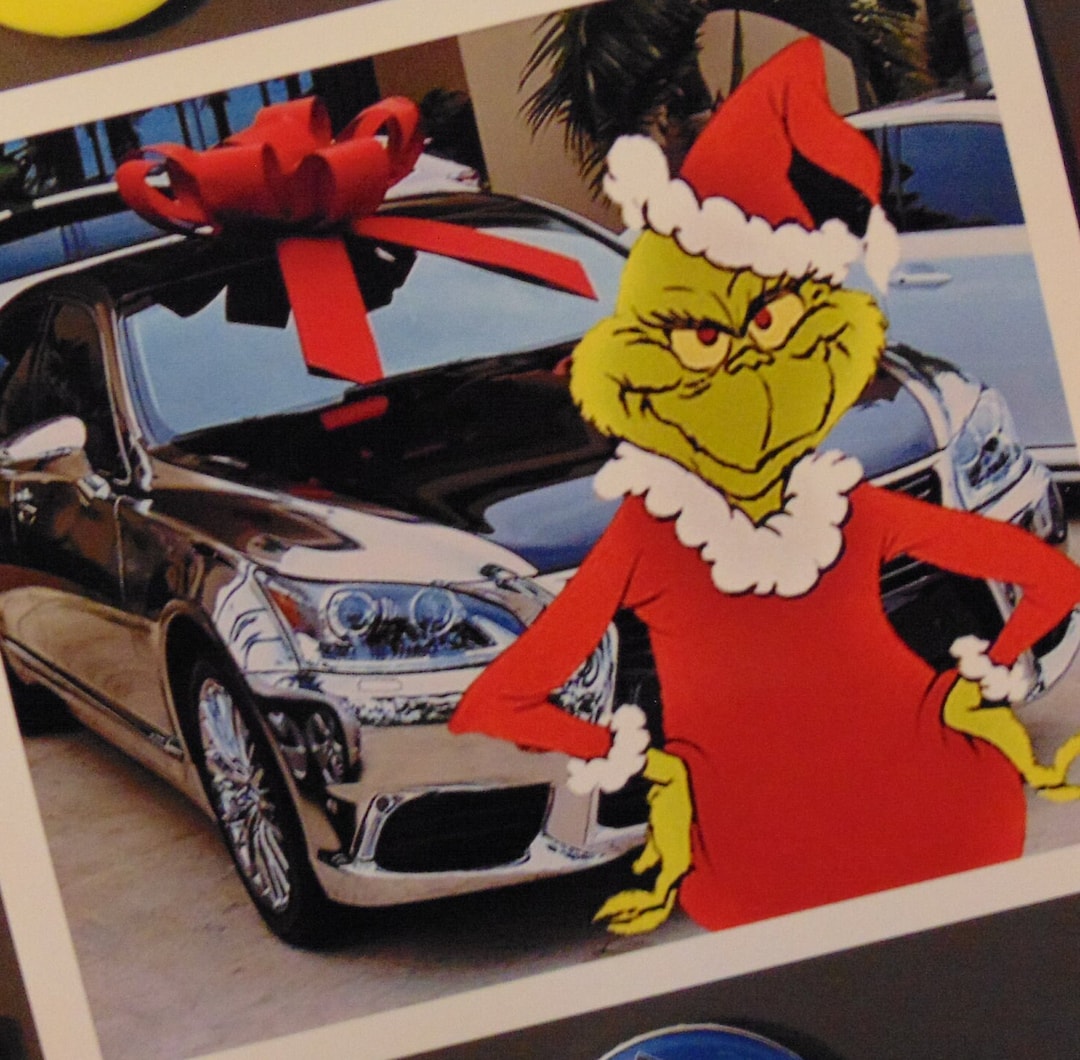 The GRINCH Fridge Magnet Stolen New Car Christmas Gift SECRET SANTA ...