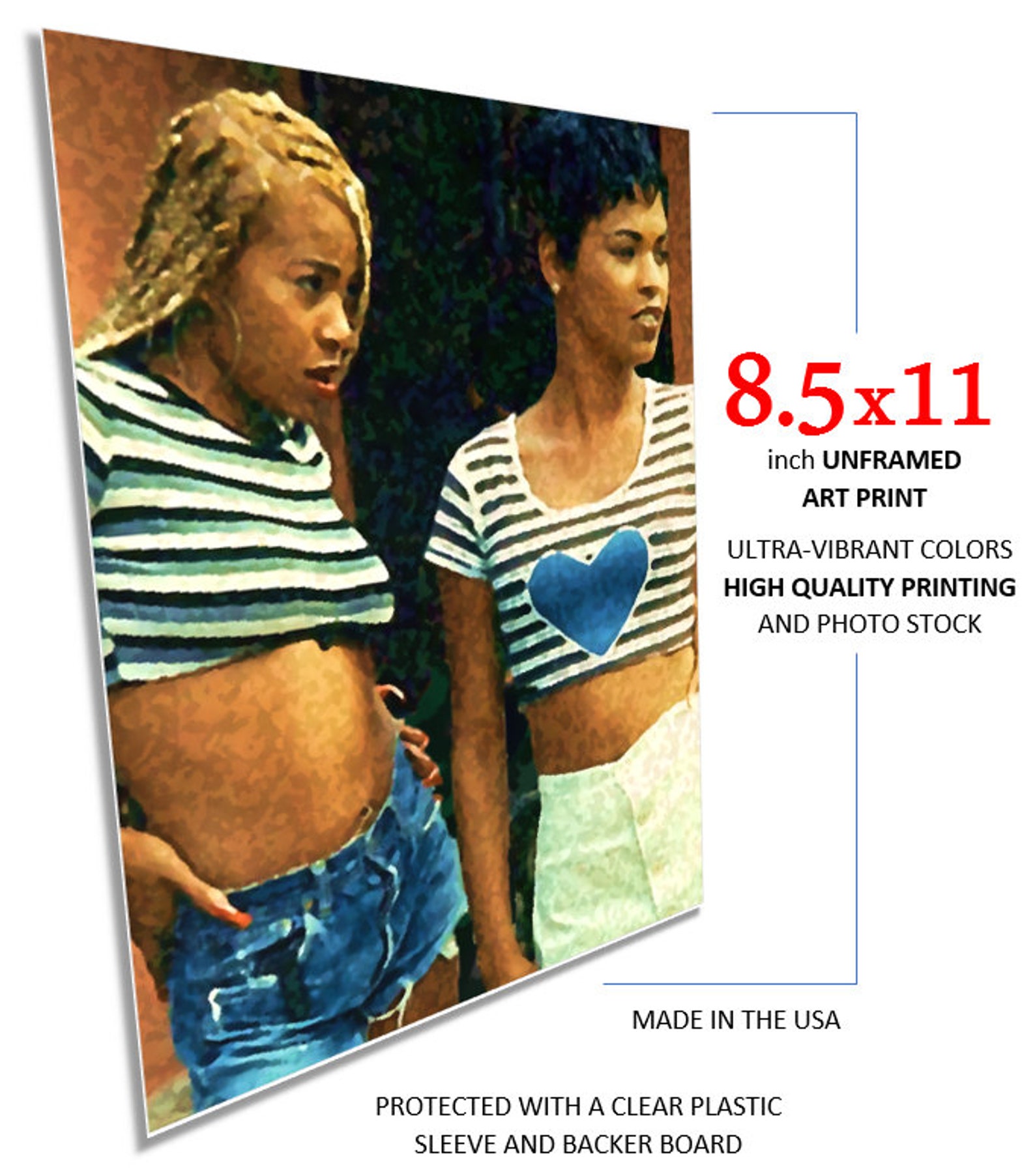 FRIDAY Comedy 1990's Movie Unframed Watercolor Art Print Photo Nia Long ...