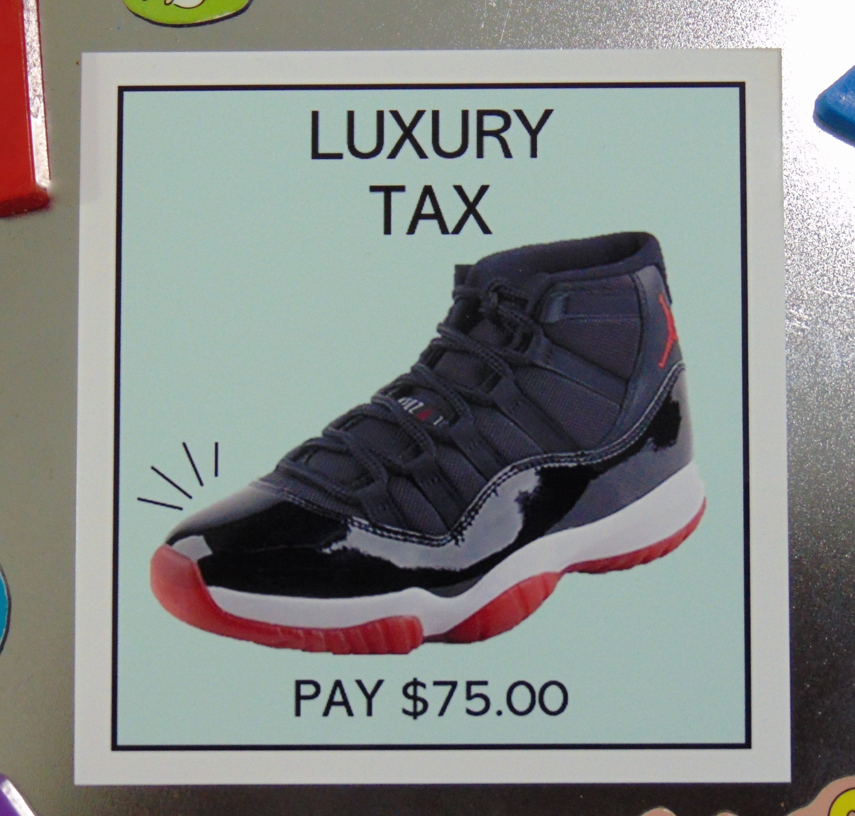 Sneakerhead Fridge Magnet Monopoly Game LUXURY TAX Sneaker Head Classic ...