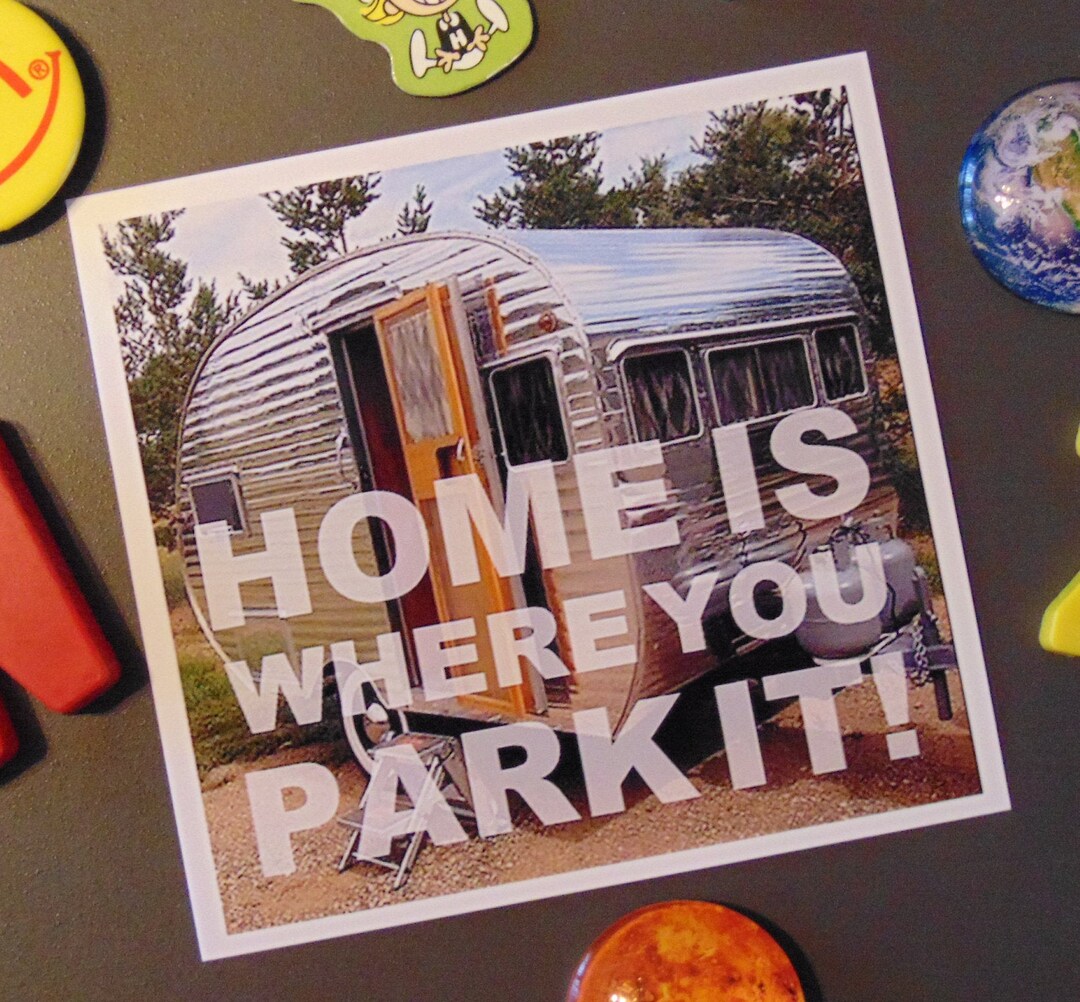 Funny Travel Trailer RV Fridge Magnet Camper Camping Nature Camp ...
