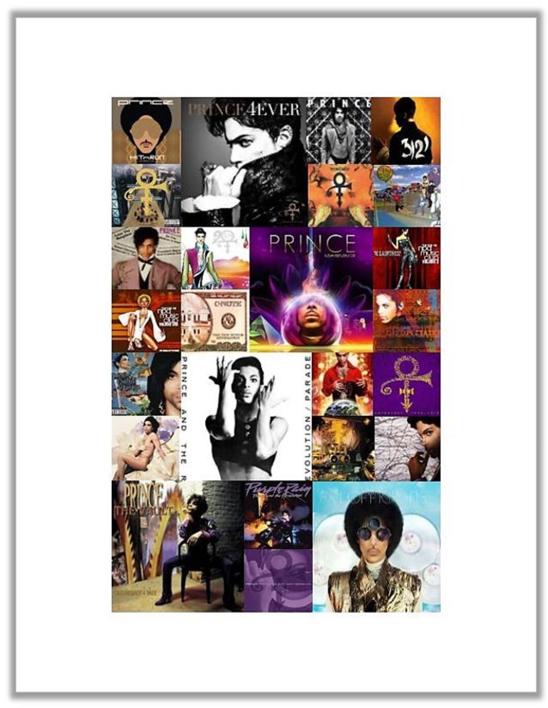 Music Artist PRINCE Albums Gift Unframed Wall Art Photo Print Purple ...