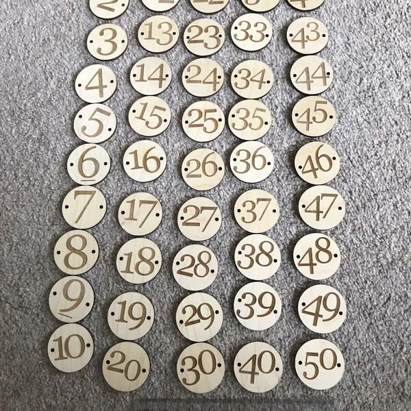 Table Numbers Wooden - Etsy
