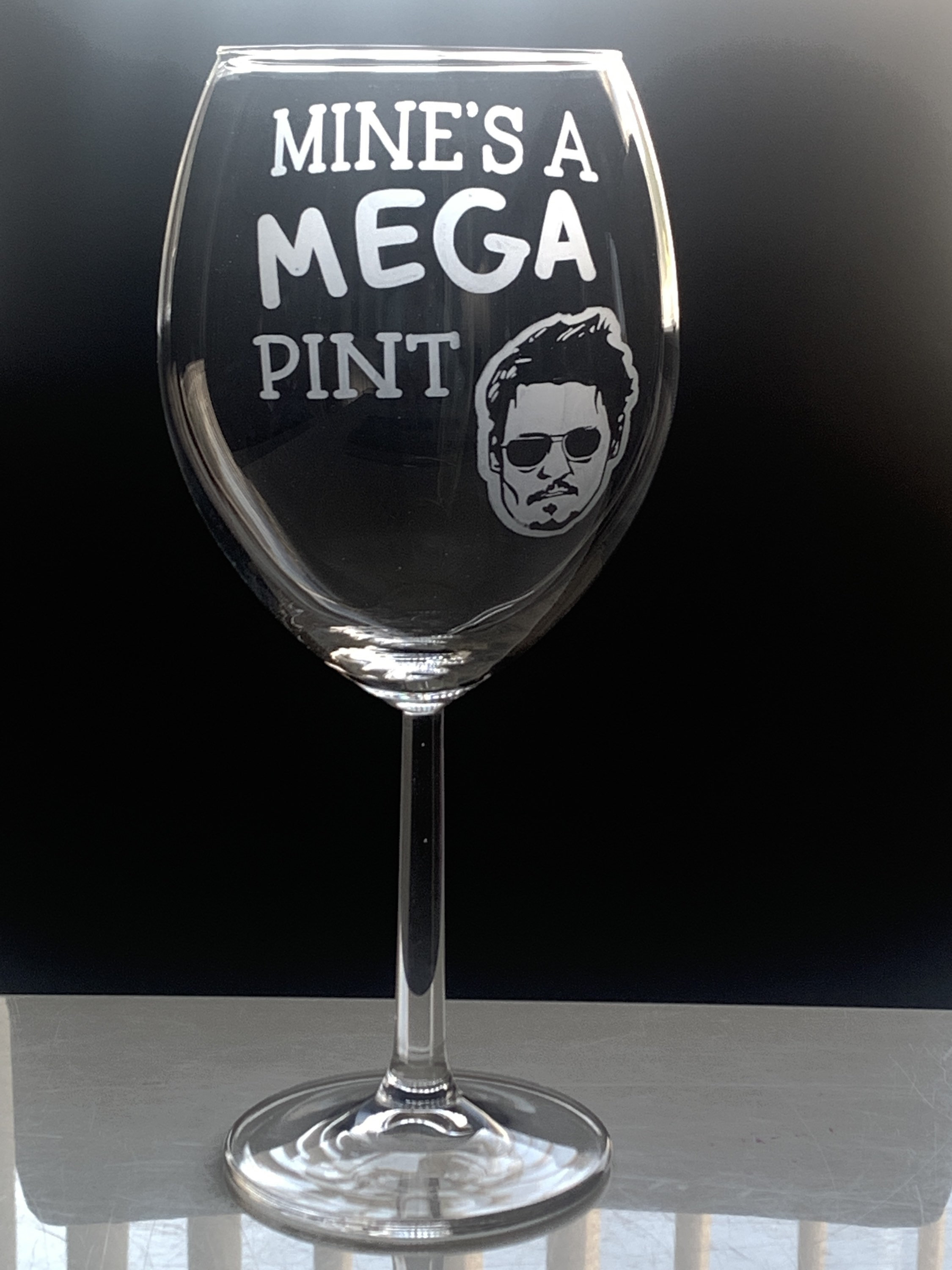 Personalised Engraved Mega Pint. Wine /pint / Tumbler / Whisky Glass - Etsy