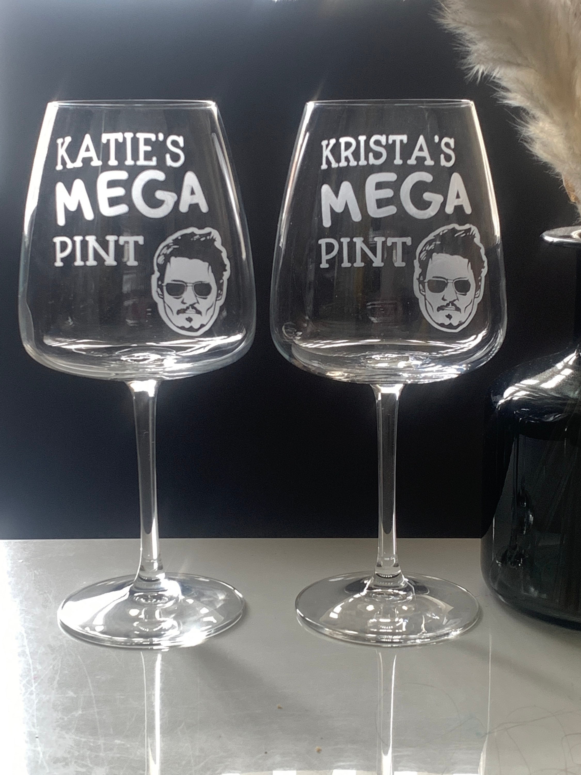 Personalised Engraved Mega Pint. Wine /pint / Tumbler / Whisky Glass - Etsy