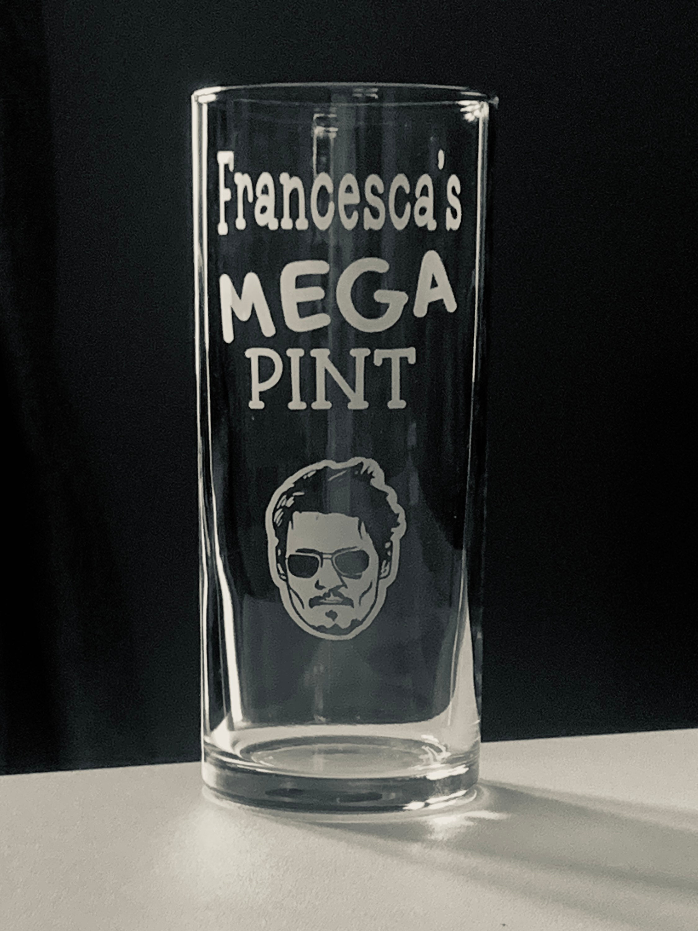 Personalised Engraved Mega Pint. Wine /pint / Tumbler / Whisky Glass - Etsy