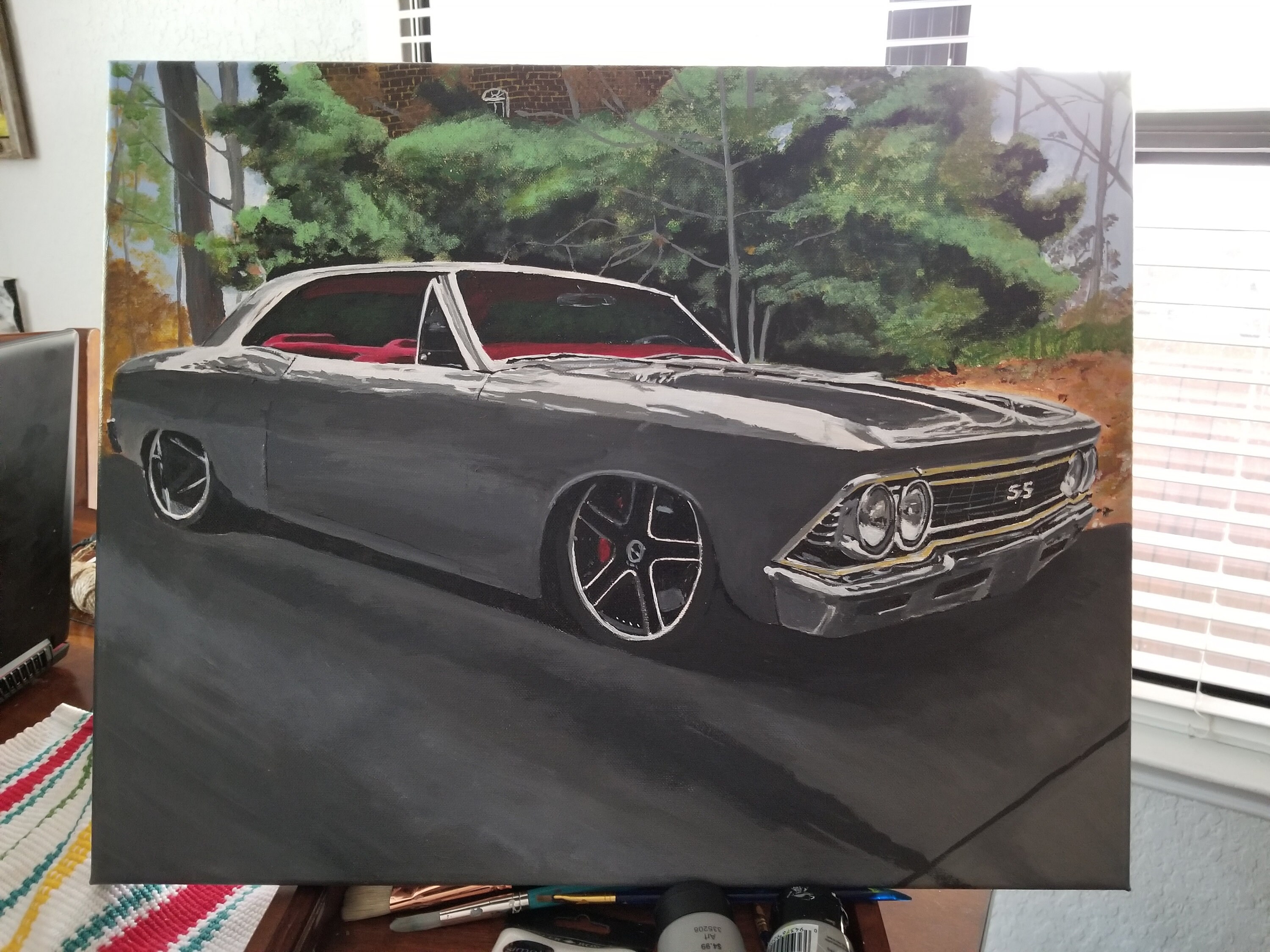 Custom Car Painting From Photo, Acrylic on Canvas (16x20) - Etsy