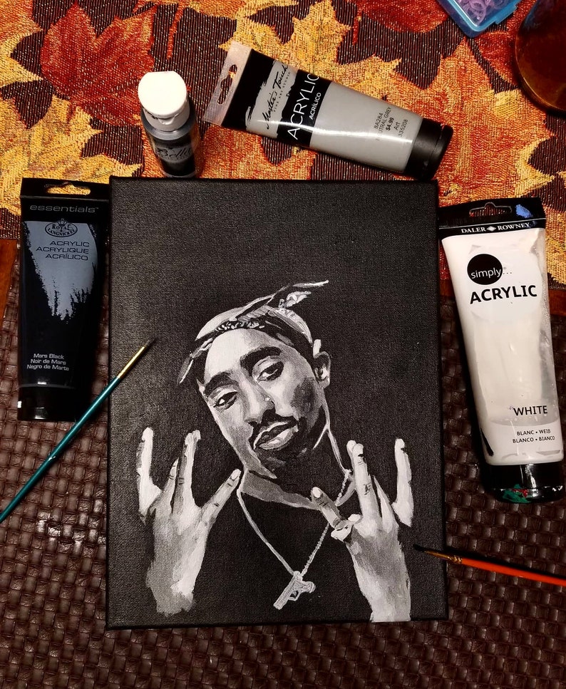2PAC, Painting, Tupac Shakur, Acrylic Painting, Small Paintings - Etsy
