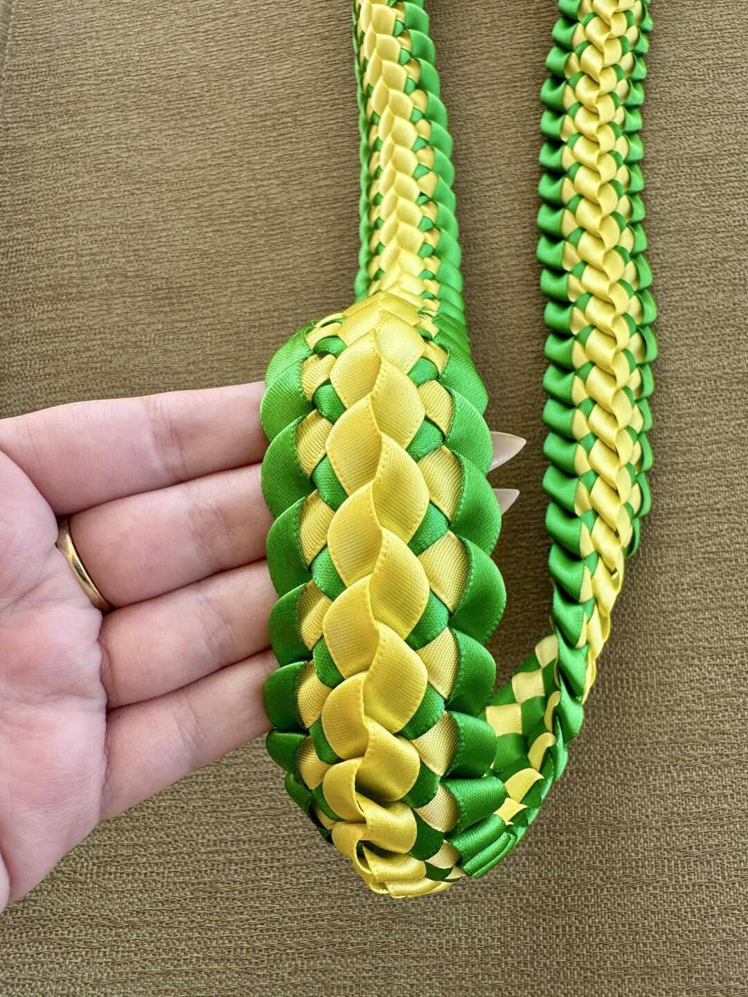 Yellow and Green Graduation Ribbon Lei - Etsy