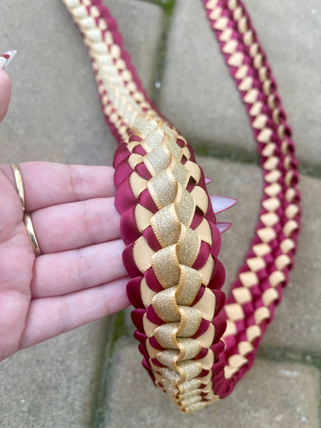 Maroon and Gold Graduation Ribbon Lei - Etsy