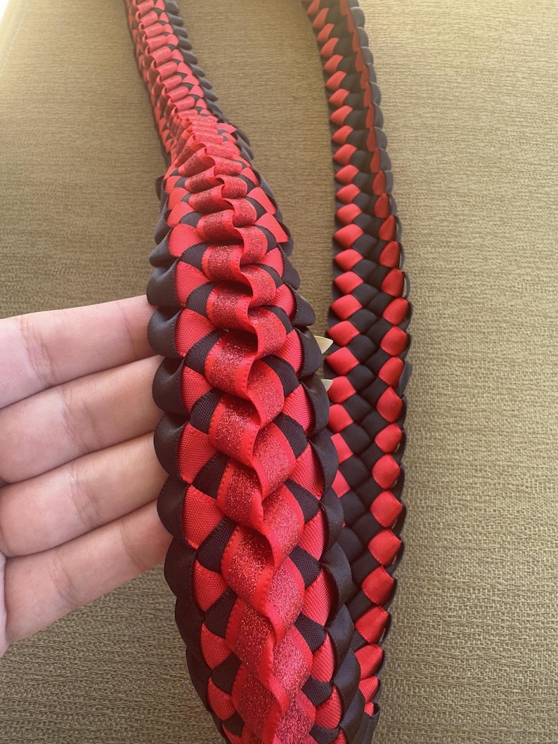 Black and Red Sparkle Graduation Ribbon Lei - Etsy