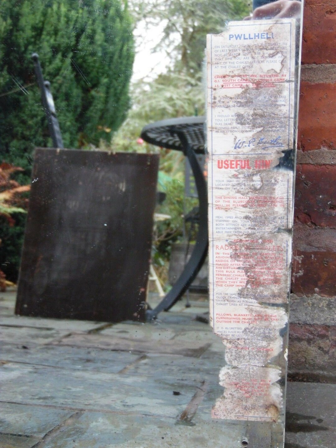 Vintage Reclaimed Butlins Holiday Camp Pwllheli Chalet Wall Mirror 3 ...