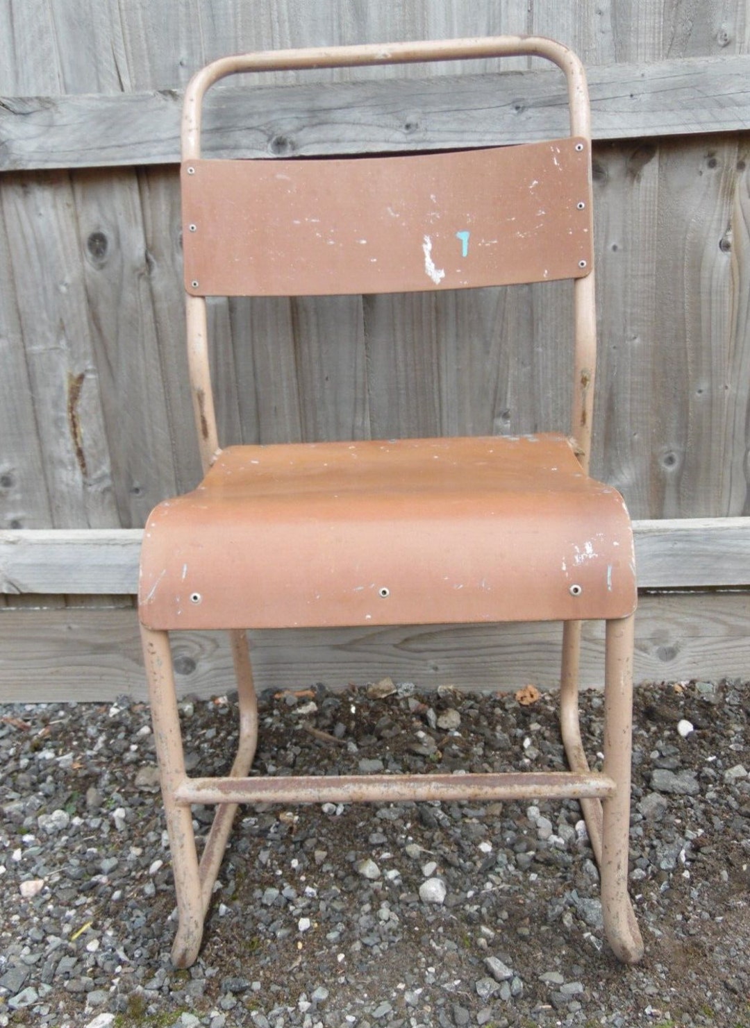 Vintage Original Reclaimed BUTLINS Holiday Camp Pwllhelli Tubular Steel ...