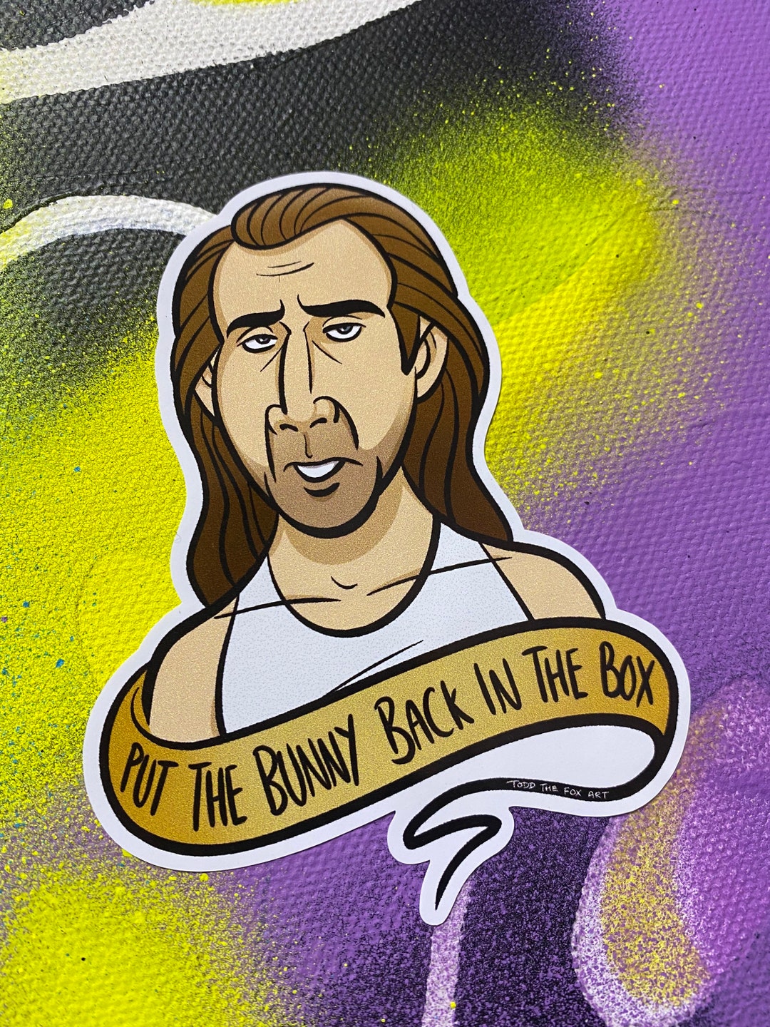 Nicolas Cage Vinyl Sticker - Etsy