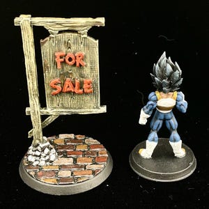 Dragon Ball Z, Vegeta Miniature, 28-32mm, Painted, on a One-inch Base ...