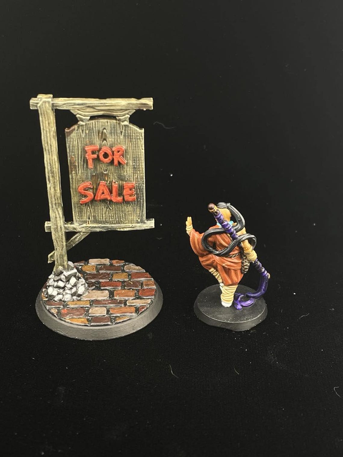 Human Monk Miniature, 28-32mm, Painted, on a One-inch Base. - Etsy