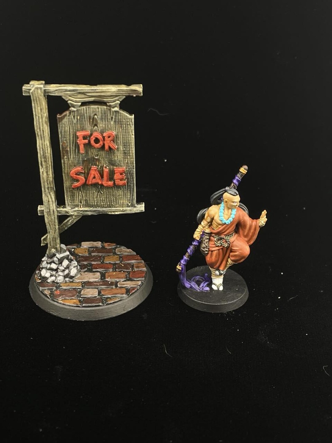 Human Monk Miniature, 28-32mm, Painted, on a One-inch Base. - Etsy