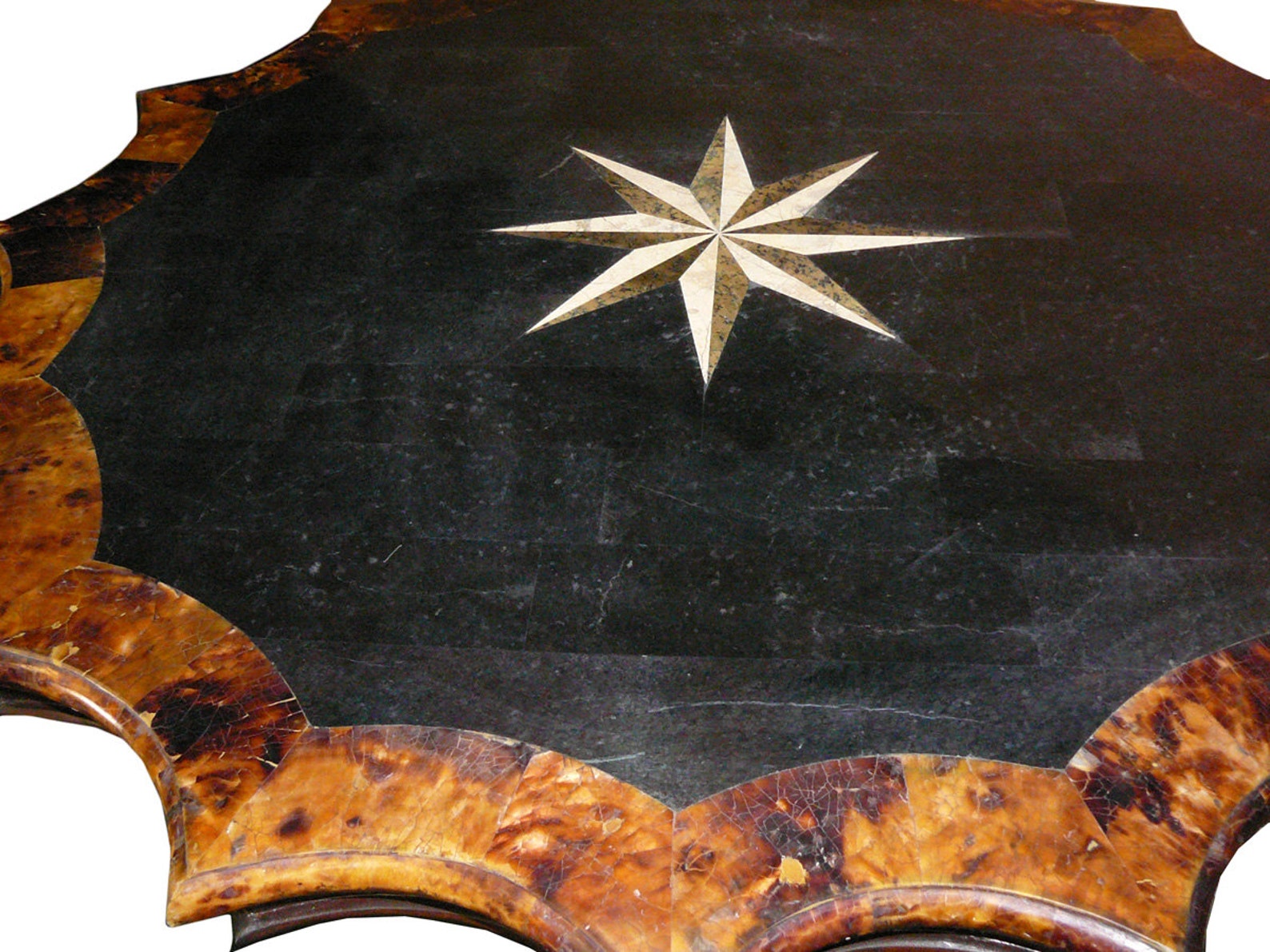 Antique Star Shape Marble Wood Mix Pedestal Table Cs960e - Etsy