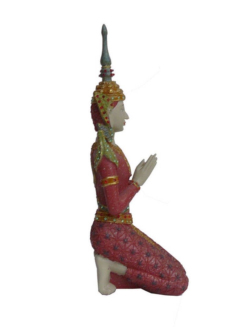 Handmade Thailand Style Lady Kneel Praying Figure Fs715e - Etsy