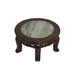 6.75 Oriental Brown Wood Marble Round Table Top Stand Riser Ws2851ce - Etsy
