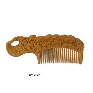 Set of 2 Chinese Brown Handmade Wood Simple Flat Top Combs Ws2526e - Etsy