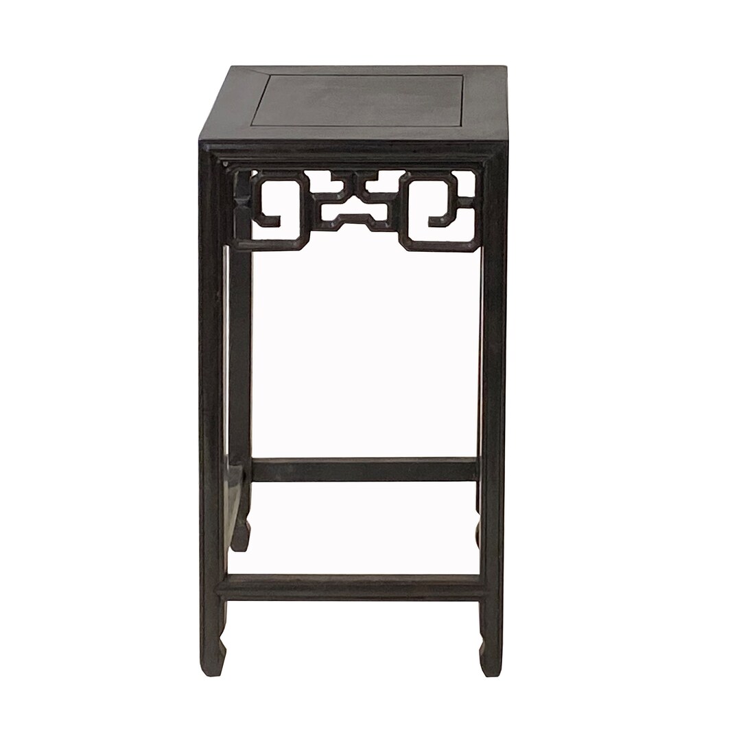 3.875 Chinese Brown Wood Square Tall Table Top Stand Display Easel ...