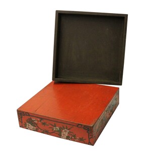 Chinese Distressed Red Characters Graphic Square Shape Box Cs4584e - Etsy