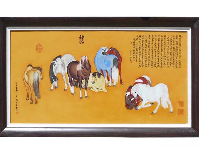 Chinese Rustic Rectangular Characters Wood Decor Wall Plaque - Etsy