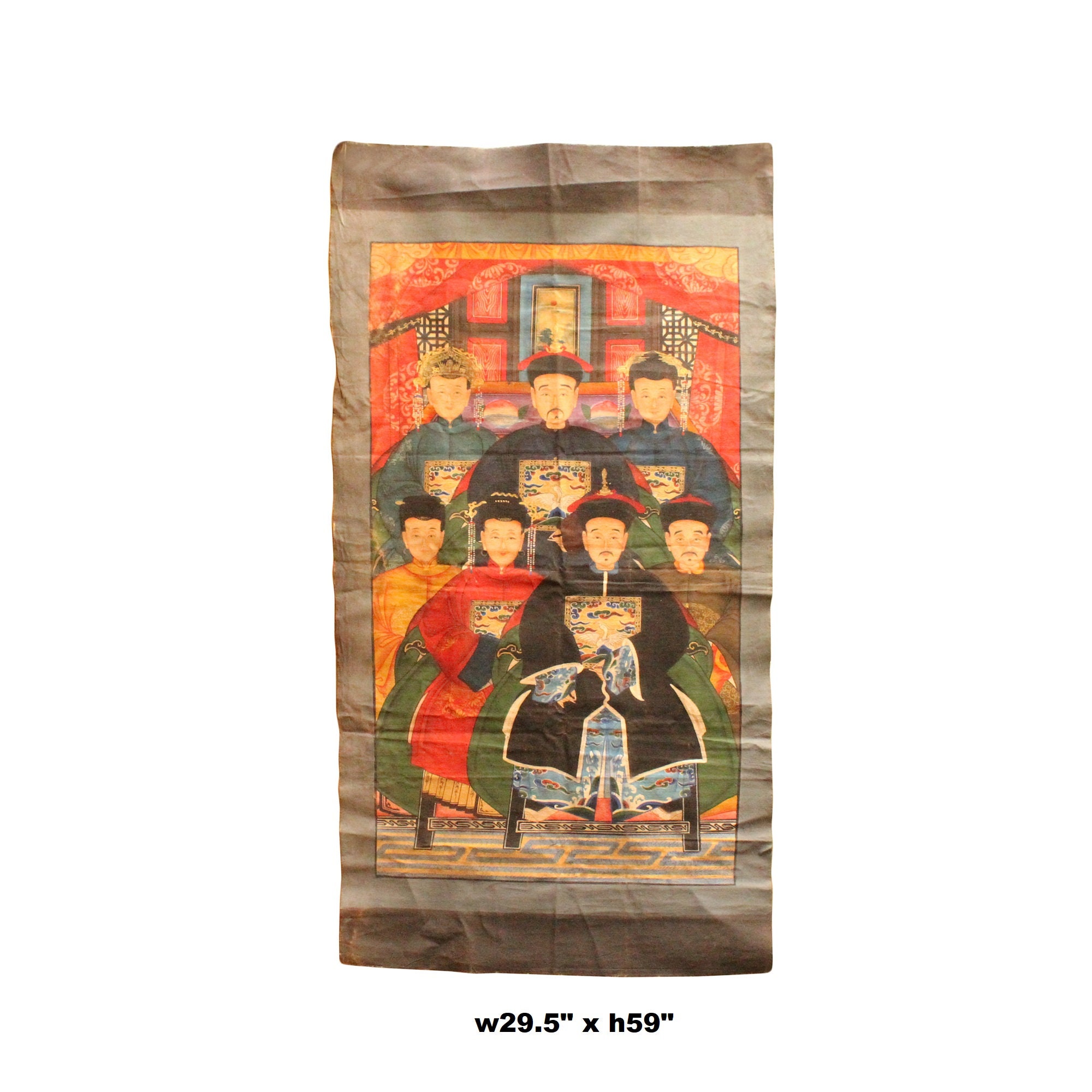 Chinese Hand-painted Canvas Color Ink Ancestors Painting Art Cs5096e - Etsy