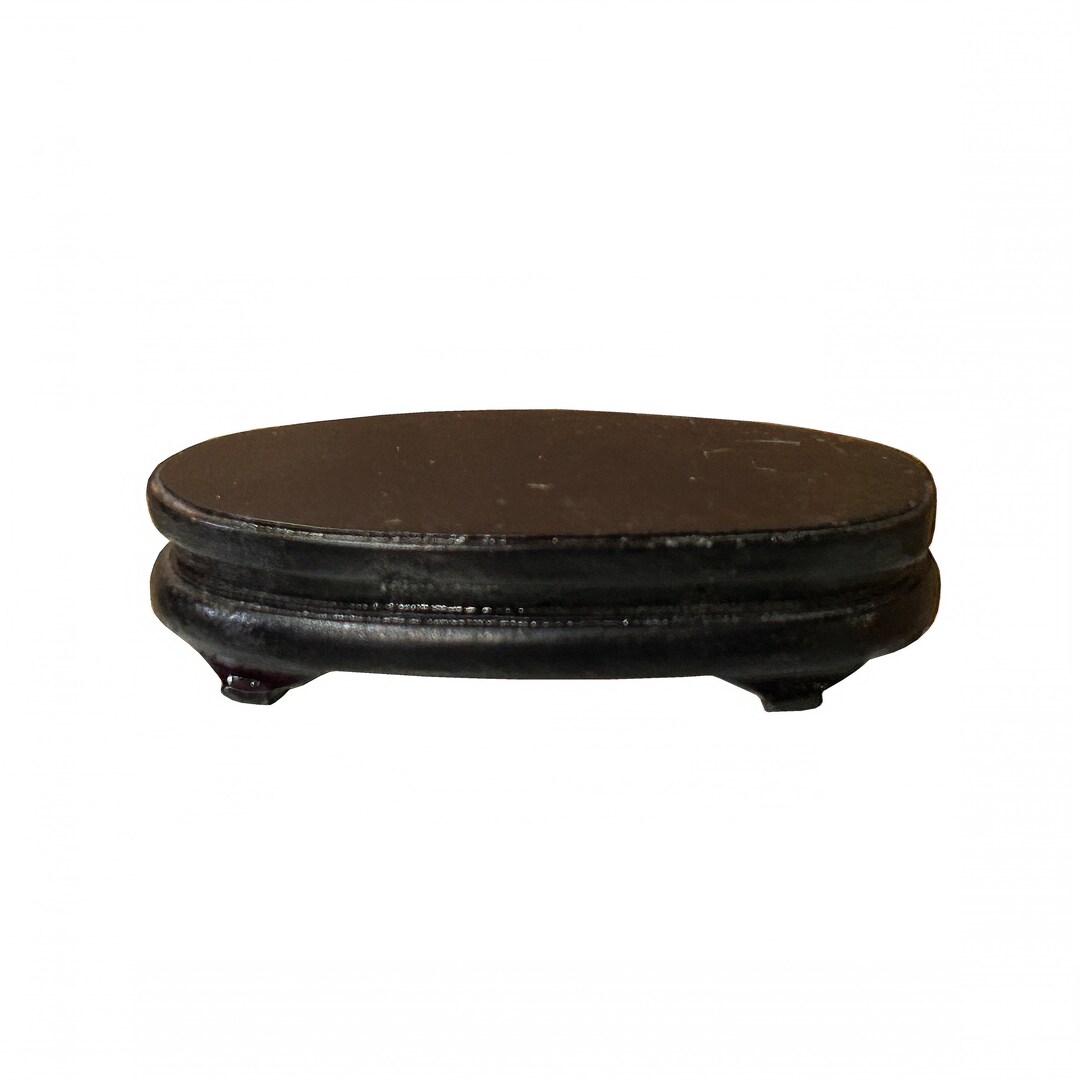 5.25" Brown Wood Oval Shape Display Stand Riser Easel Ws4103e - Etsy
